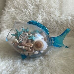 Accents | Glass Fish Bowl With Seashells | Poshmark